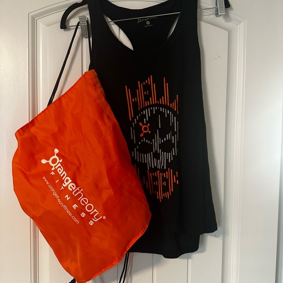 Orangetheory | Tops | Orangetheory Black Workout Tank And Bag | Poshmark